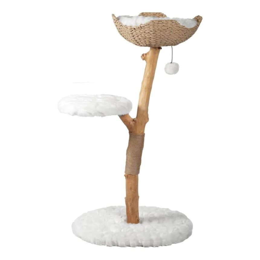 MAU Wooden Cat Tree Tower - Bullet Gray - Sustainable Cats